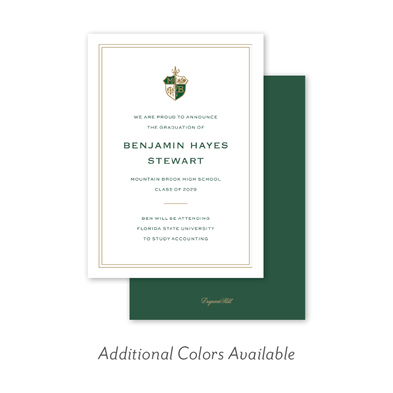 Signature Crest Graduation– Dogwood Hill