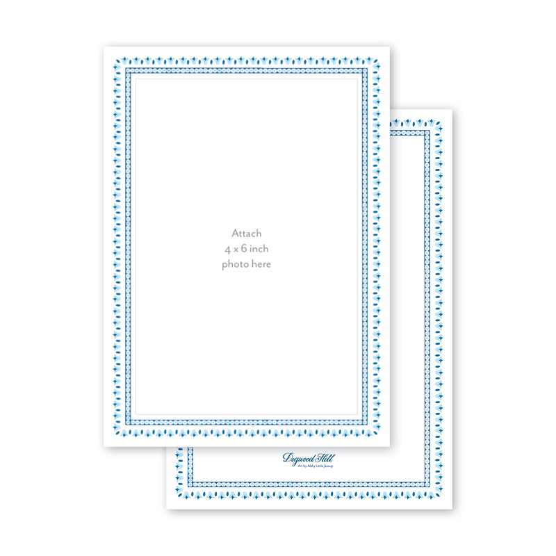 Folklore Blue Floral Border Photo Mount– Dogwood Hill