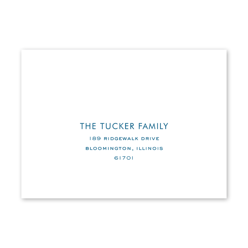 Folklore Blue Landscape Recipient Address Printing– Dogwood Hill