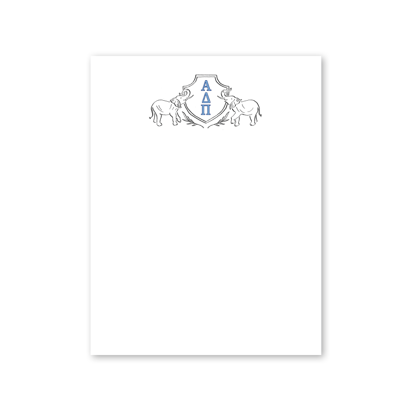 Alpha Delta Pi Elephant Notepad– Dogwood Hill