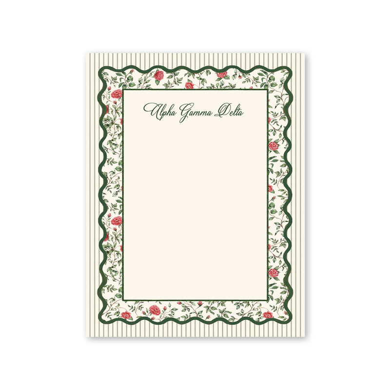 Alpha Gamma Delta Maison de Frederic Scallop Notepad– Dogwood Hill