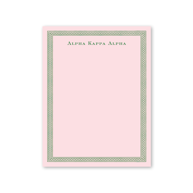 Alpha Kappa Alpha Dolly Blooms Notepad– Dogwood Hill