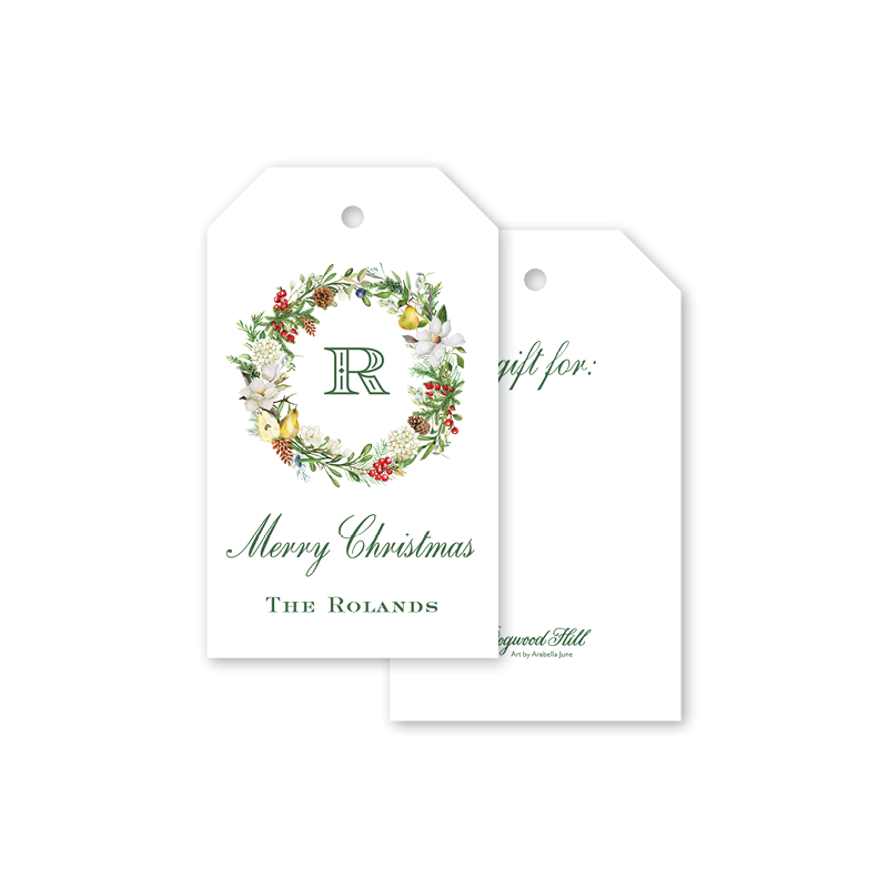 Flowering Garland Crest Gift Tags– Dogwood Hill