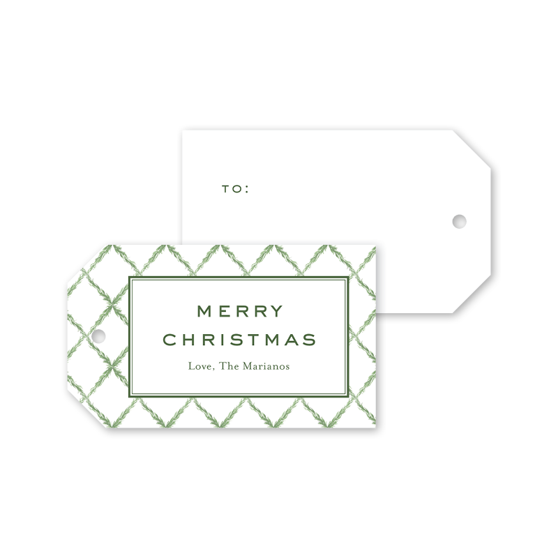 Lattice Crest Border Gift Tags– Dogwood Hill
