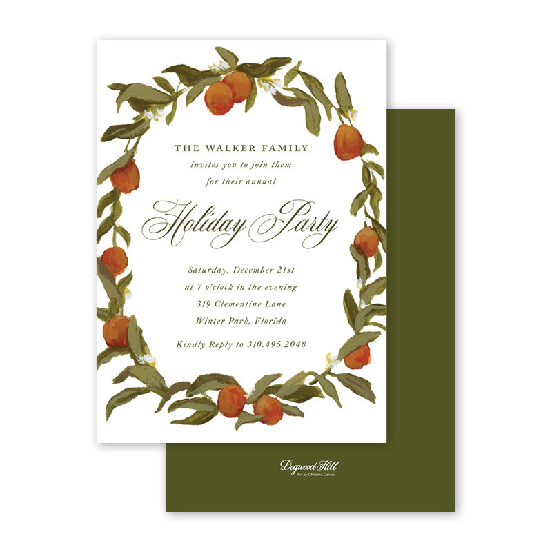 Gilded Citrus Invitation– Dogwood Hill