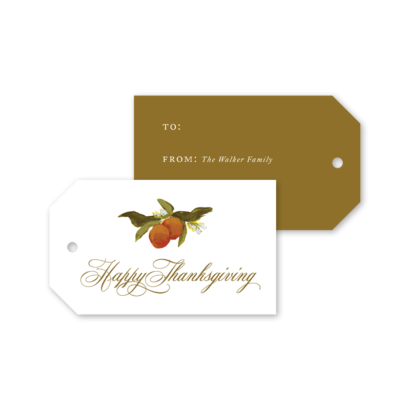 Gilded Citrus Thanksgiving Gift Tags– Dogwood Hill