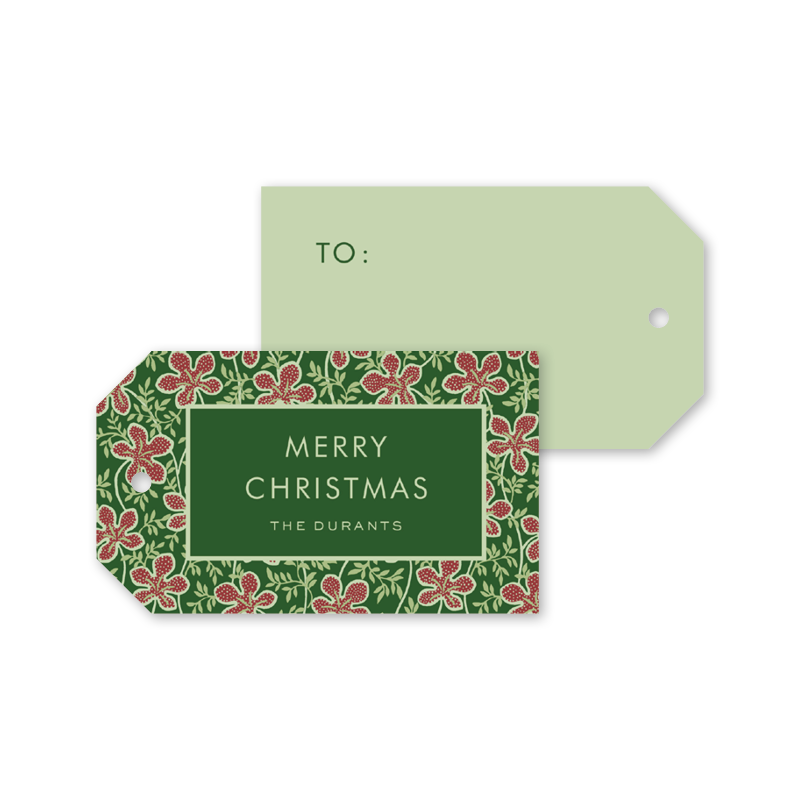 Ghost Blossom Red Border Gift Tags– Dogwood Hill