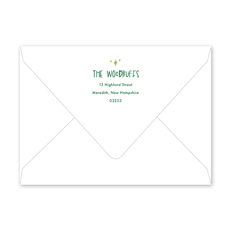 Signature Sparkle Green Landscape Envelopes– Dogwood Hill