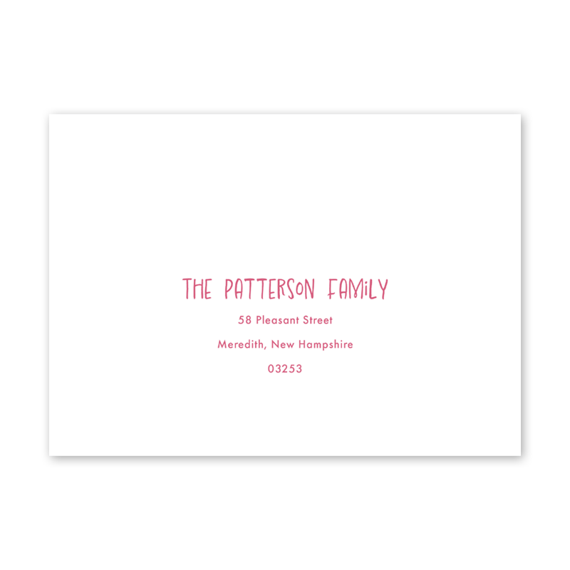 Signature Sparkle Hot Pink Recipient Address Printing– Dogwood Hill