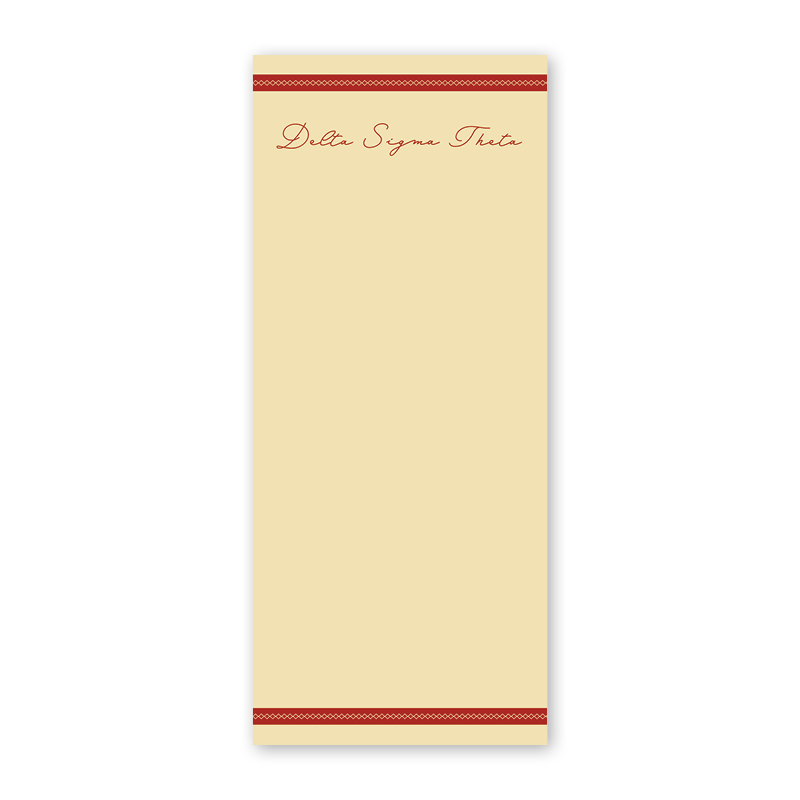 Delta Sigma Theta Signature Charming Border Skinny Notepad– Dogwood Hill