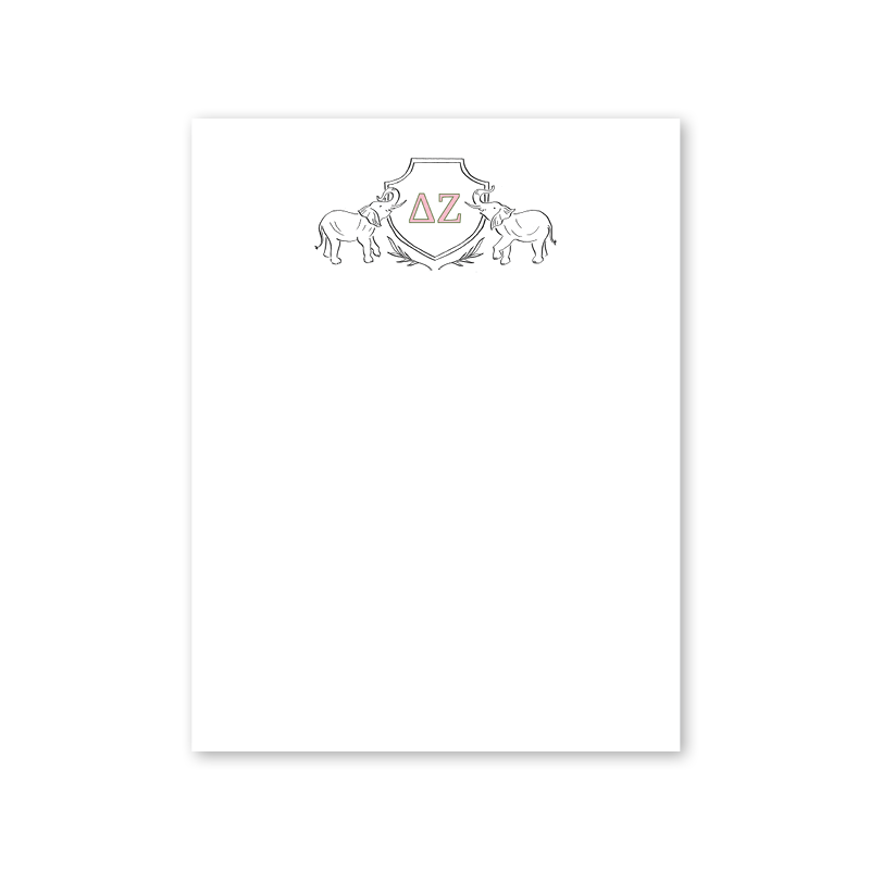 Delta Zeta Elephant Notepad– Dogwood Hill