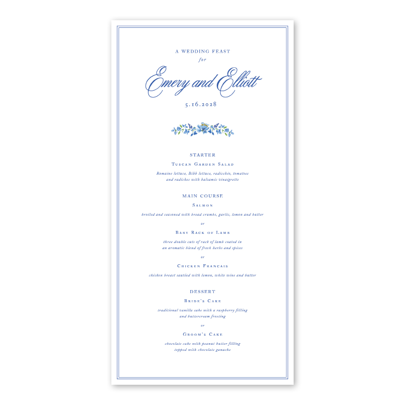 Hampton Menu– Dogwood Hill