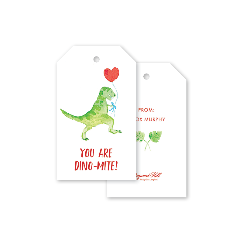 Dino-Mite Valentine Gift Tags– Dogwood Hill