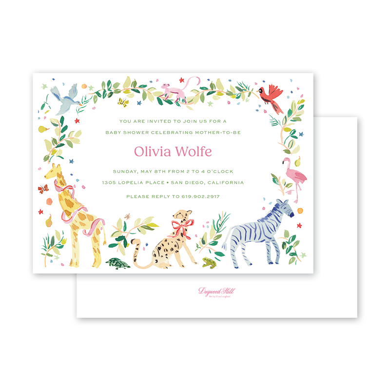 Animal Fête Pink Baby Shower– Dogwood Hill