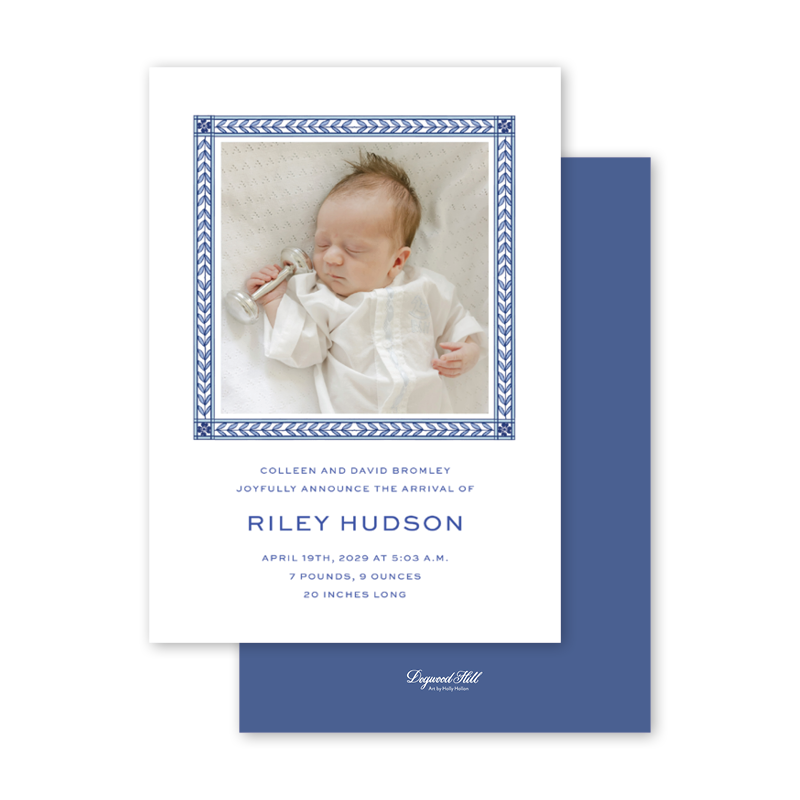 Bombay Blue Birth Announcement– Dogwood Hill