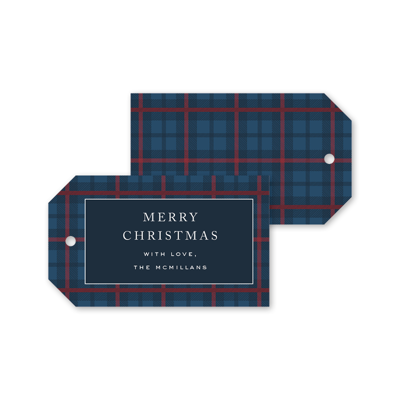 Aberdeen Garland Blue Border Gift Tags– Dogwood Hill