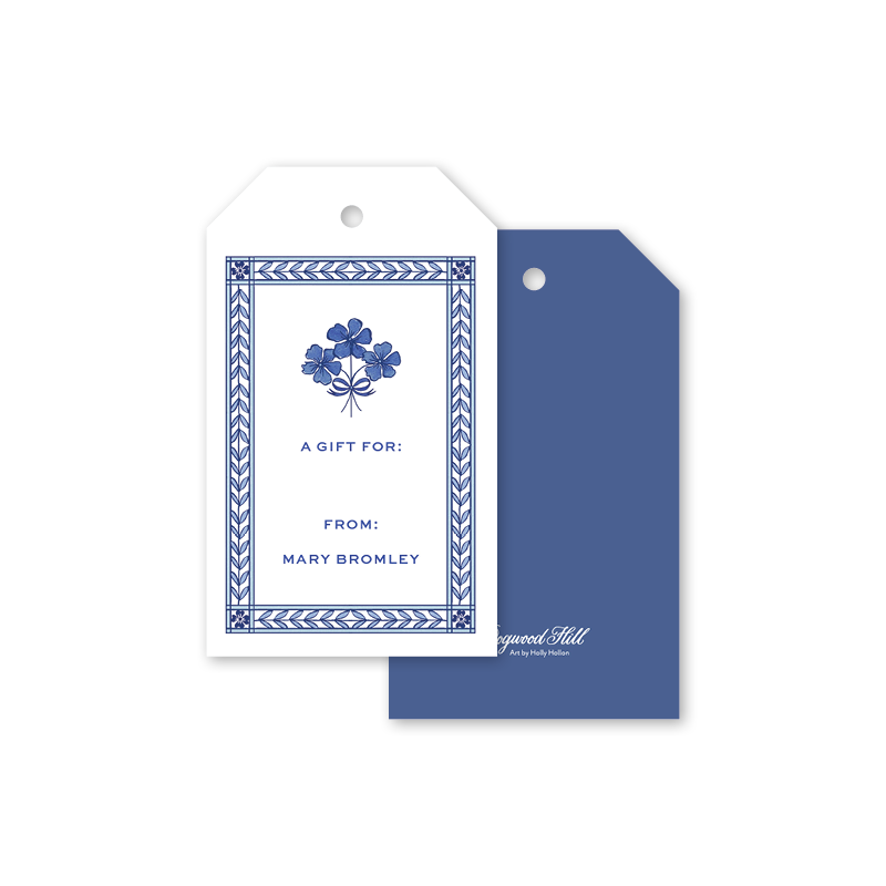 Bombay Blue Border Gift Tags– Dogwood Hill