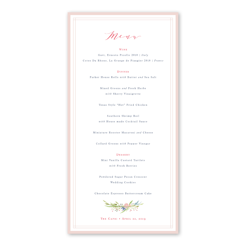 Eden Menu– Dogwood Hill