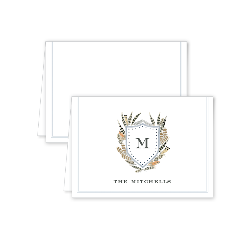 Feather Crest Folded Notecard– Dogwood Hill