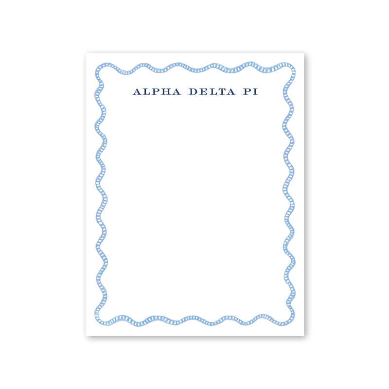 Alpha Delta Pi Flower Cart Scallop Notepad– Dogwood Hill