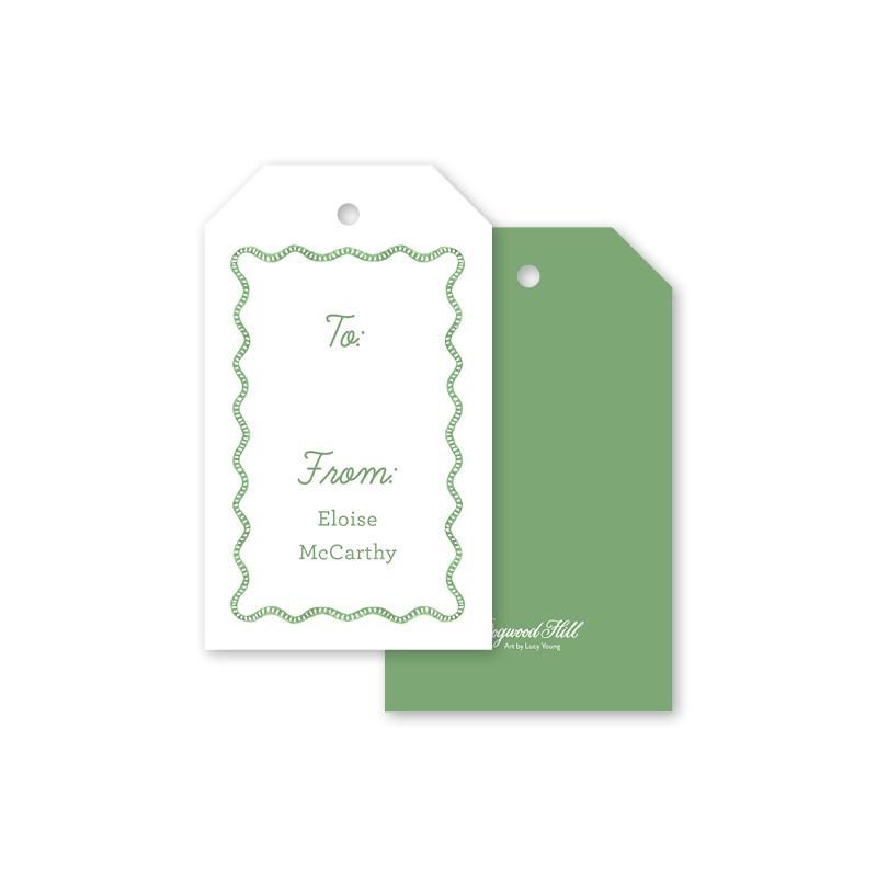 Flower Cart Green Border Gift Tags– Dogwood Hill