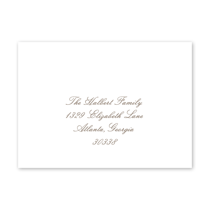 Chic Border Dinner/Party Recipient Address Printing– Dogwood Hill