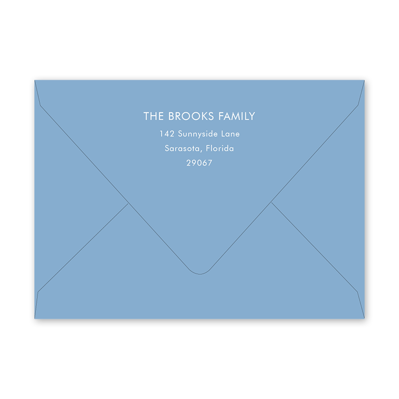 Christmas Candles Blue Border Landscape Blue Envelopes– Dogwood Hill