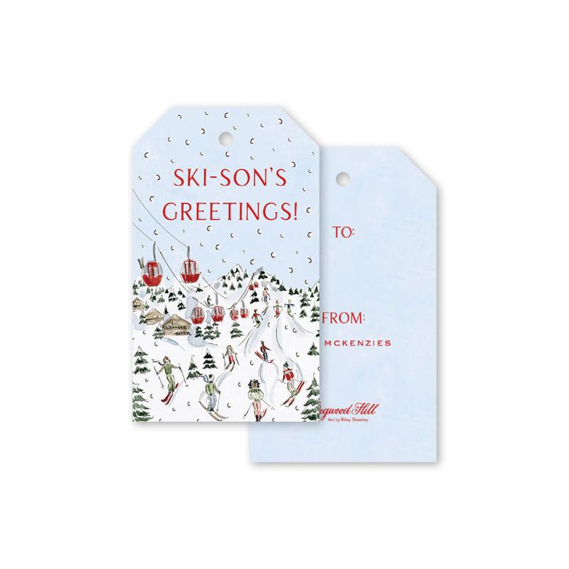 Snow Globe Ski Scene Gift Tags– Dogwood Hill