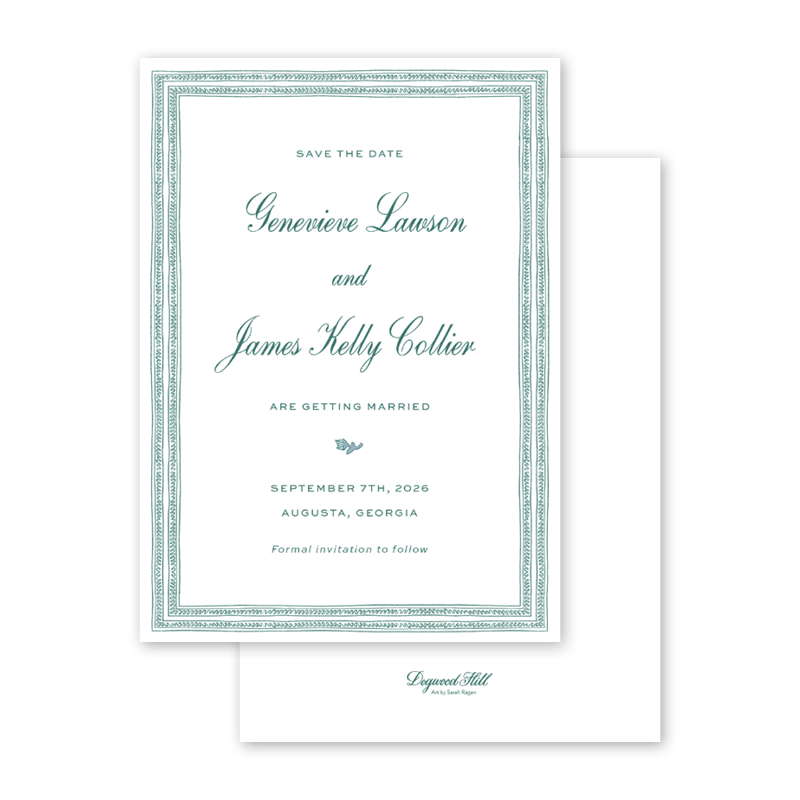 Eva Script Save the Date– Dogwood Hill