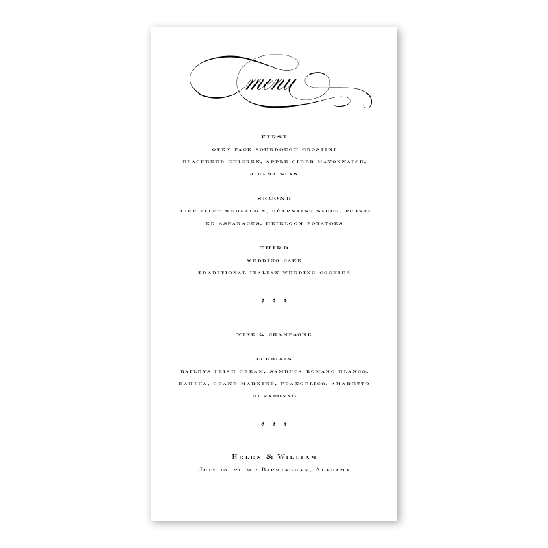 Classic Cross Menu– Dogwood Hill