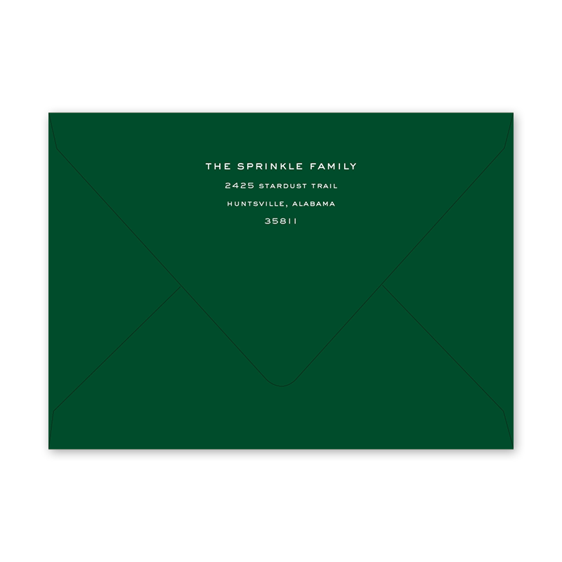 Merry Ribbons New Year Invitation Green Envelopes– Dogwood Hill