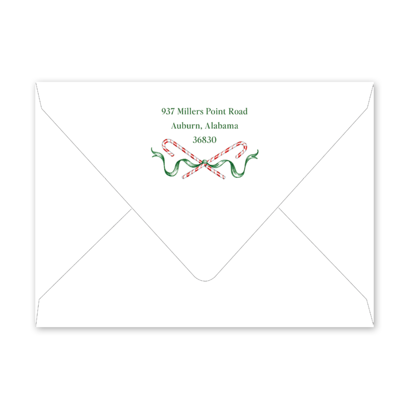 Classic Christmas Candy Canes Envelopes– Dogwood Hill