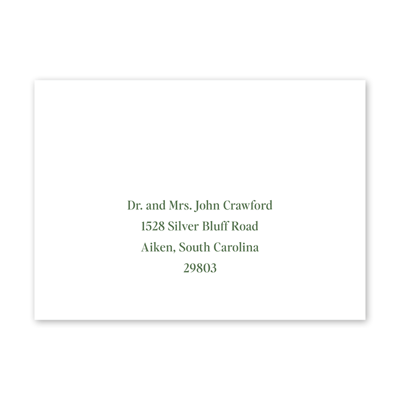 Fox Hunt Invitation Recipient Address Printing– Dogwood Hill