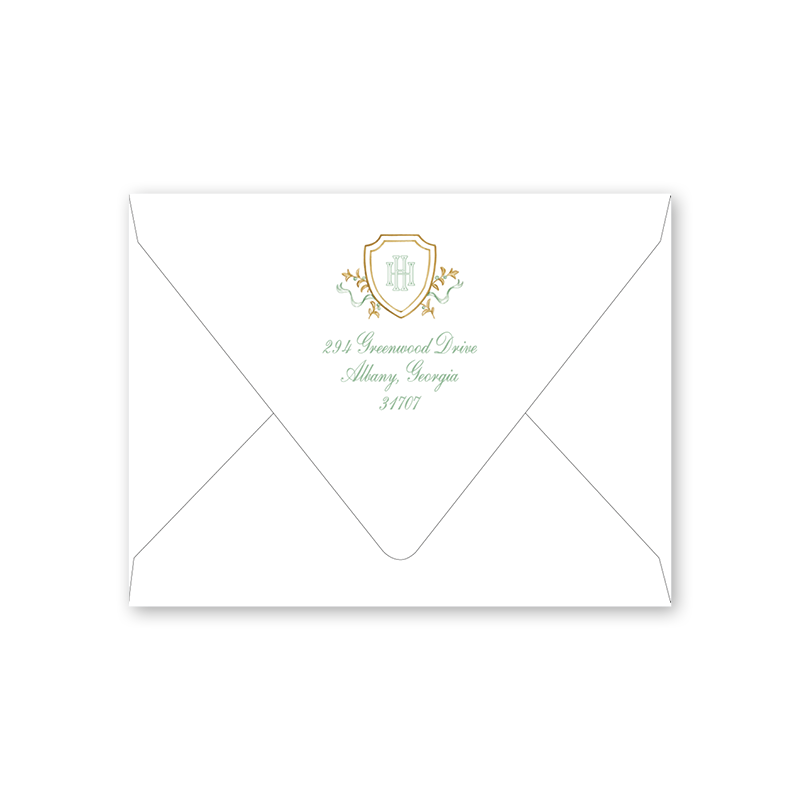 Regalia Border Folded Monogram Envelopes– Dogwood Hill