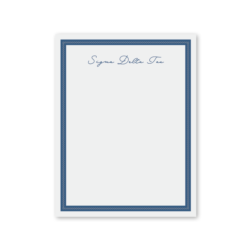 Sigma Delta Tau Signature Charming Border Notepad– Dogwood Hill