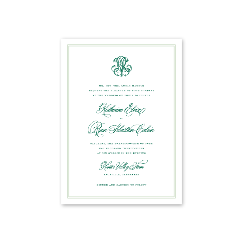 Caroline Monogram Wedding Invitation– Dogwood Hill