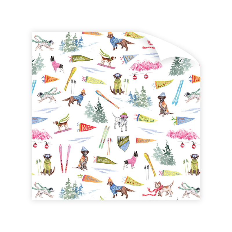 Ski Dogs Wrapping Paper Roll– Dogwood Hill
