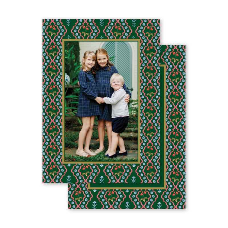 Lamia Damask Green Border– Dogwood Hill