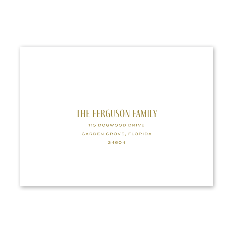 Lamia Damask Green Border Landscape Recipient Address Printing– Dogwood ...