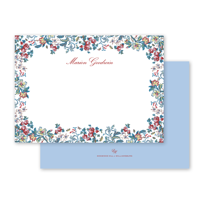 Butterfly Chintz Border Notecard– Dogwood Hill