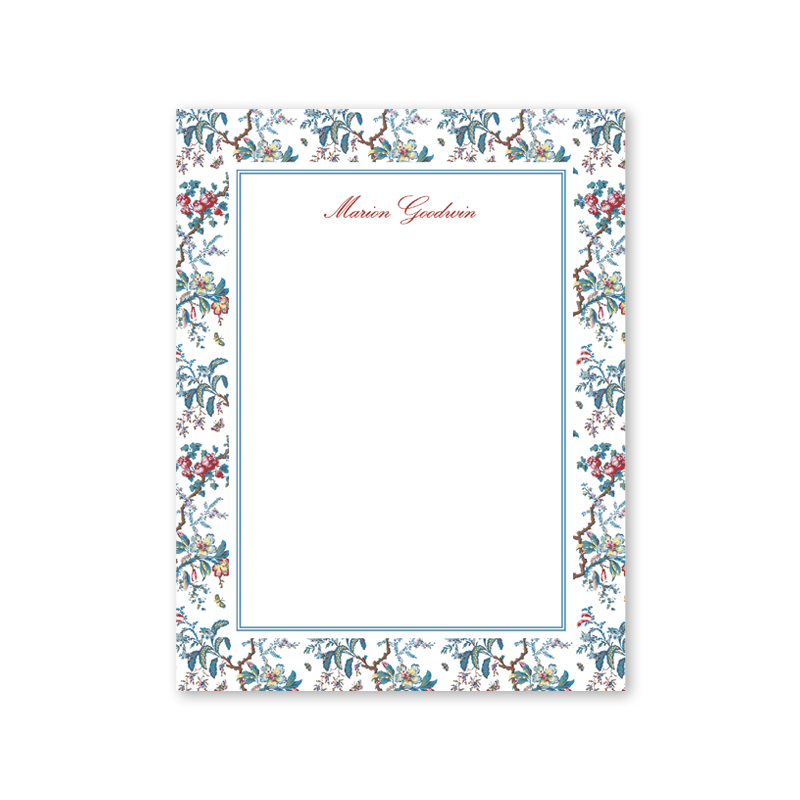 Butterfly Chintz Border Notepad– Dogwood Hill