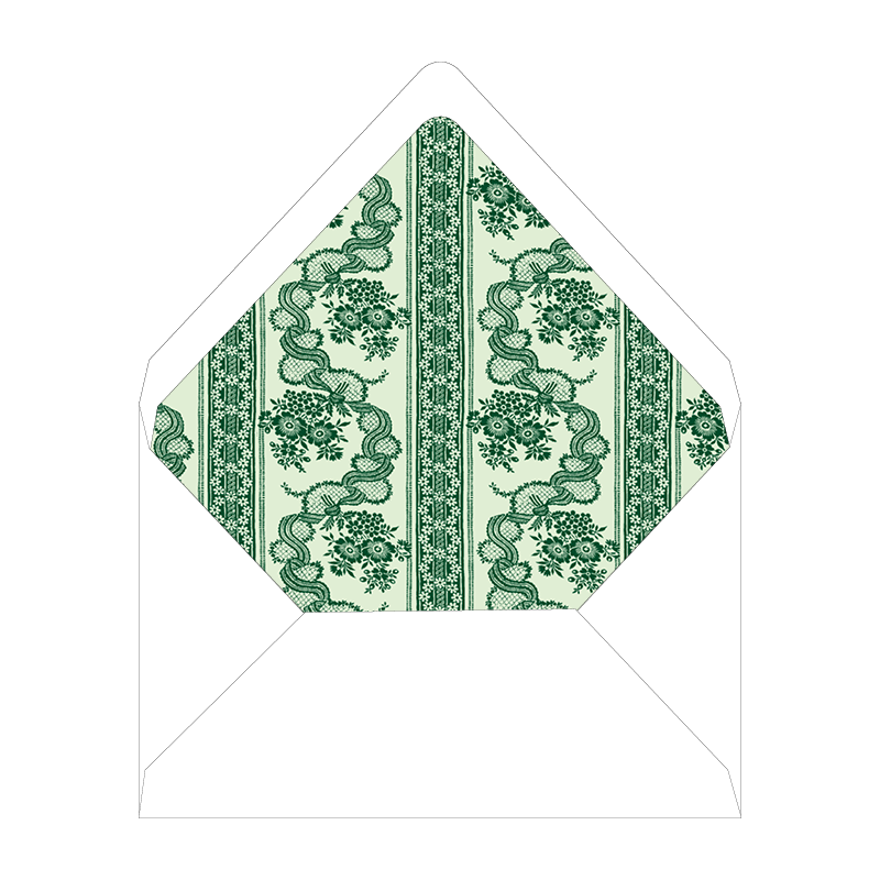 Raleigh Floral Green Folded Liner– Dogwood Hill