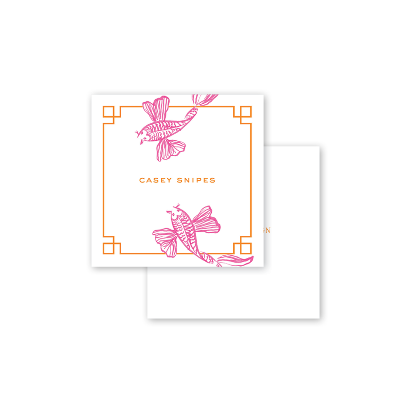 Koi Fish Pink Calling Card– Dogwood Hill