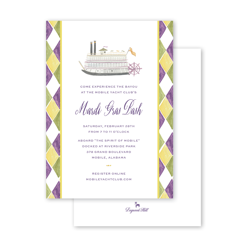 Mardi Gras Masquerade Creole Queen Invitation– Dogwood Hill
