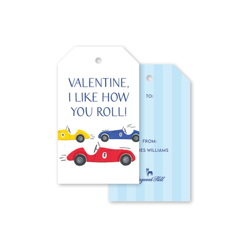 Race Cars Valentine Gift Tags– Dogwood Hill