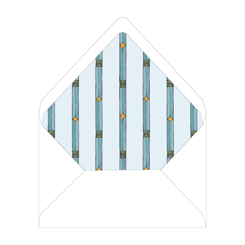Stained Glass Folded Liner– Dogwood Hill