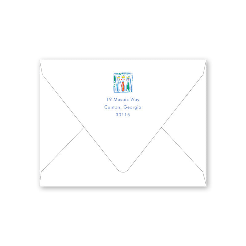 Mosaic Nativity Folded Envelopes– Dogwood Hill