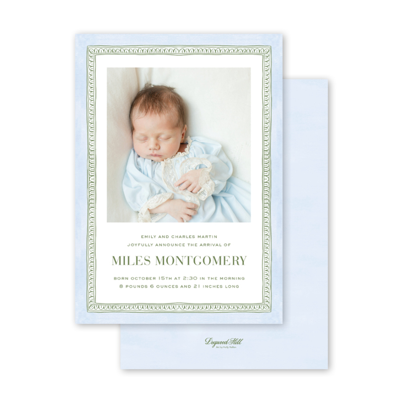 Capri Border Birth Announcement– Dogwood Hill