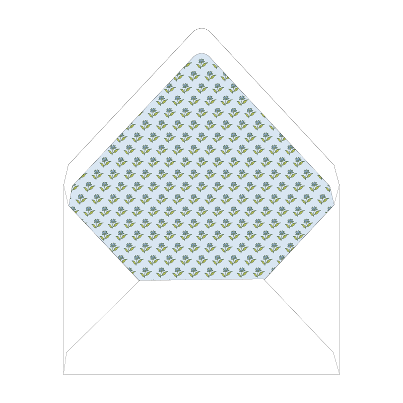 Chalet Chintz Scallop Trim Landscape Block Print Liner– Dogwood Hill