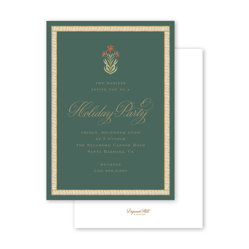 Epiphany Amaryllis Emerald Invitation– Dogwood Hill